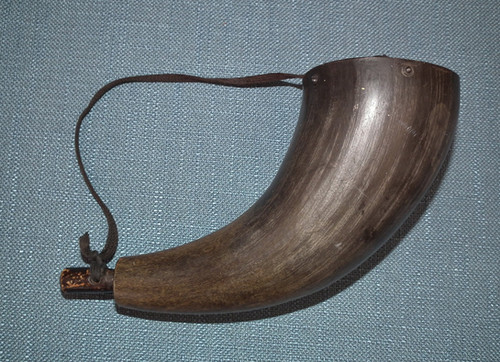 Antique 19th century American Bison Buffalo Gun Powder Horn | 101antiques