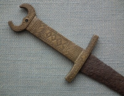Scarce Antique Islamic North African Berber Quillon Dagger with ...