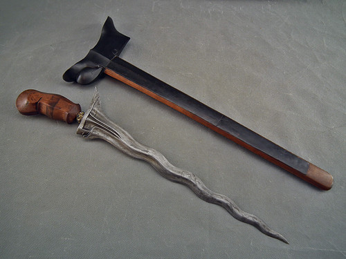 Antique Indonesian Balinese Bali Sword Keris Kris W\with12 Luks ...