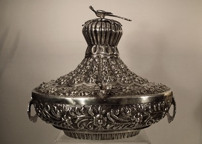 OId Islamic Silver Large Box Egypt Former Turkish Ottoman Empire ...