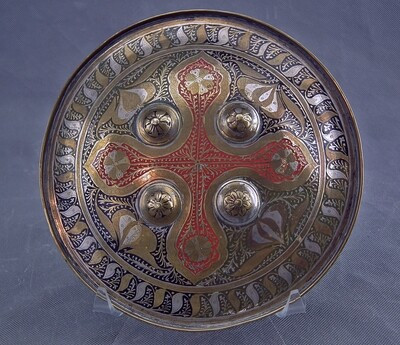 Antique 18th Century Indian St. Thomas Christian Warrior Shield Dhal ...