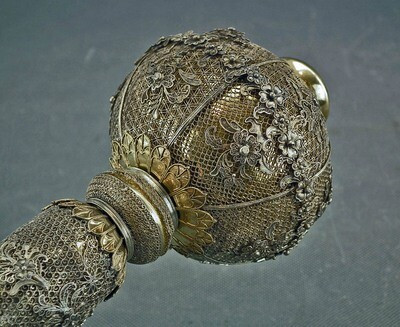 Antique 18th Century Silver Gilt Filigree Indian Royal Scepter Mace ...