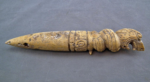 Antique Pre-Columbian Mesoamerican Aztec Stone Dagger Carved with ...
