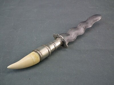 Antique 19th Century Silver Mounted Southeast Asian Burmese or Thai ...