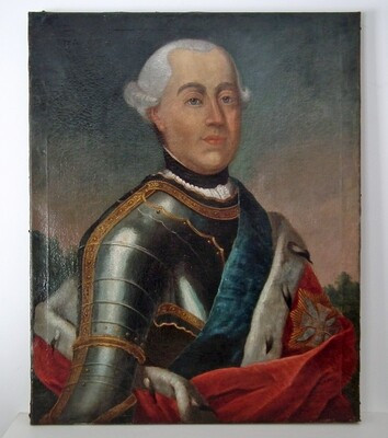Antique 18th Century circa 1740 AD Portrait of the Polish King Augustus ...