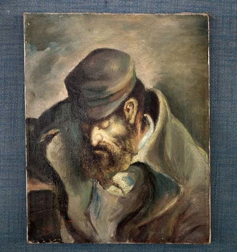 Antique Oil Painting Portrait oF the Ashkenazi Jewish Man Judaika ...