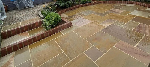 Buff Blend Sandstone Patio Pack (18.9m2)Valley Hill Builders