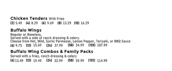 MENU | Backdoor Pizza