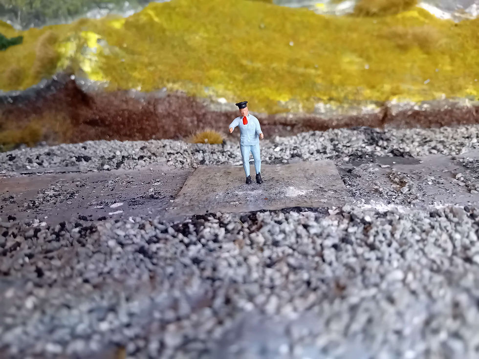 Fig:0057: OO Gauge 3D Steam loco driver standing with Right hand on ...