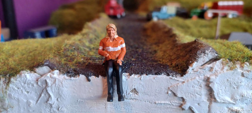 FIG 54: O Gauge 3D printed and hand painted Modern female driver right ...