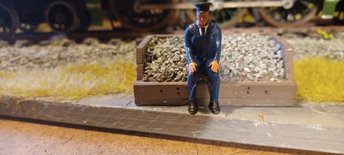 FIG 44: O Gauge hand painted sitting early diesel drivers mate with ...