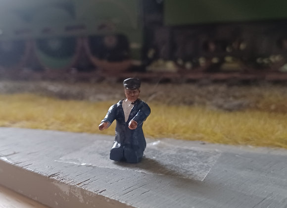 Fig 16: O Gauge Early Diesel Driver sitting (legless) | Moor View Models