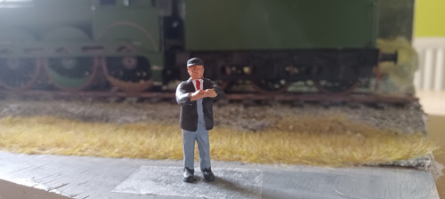 Fig 8: O Gauge 3D Printed Driver standing "Rob" | Moor View Models
