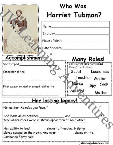 Harriet Tubman Bundle | JWLearningAdventures