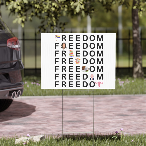 FREEDOM! Harris Walz Yard Sign | Designed by Ells