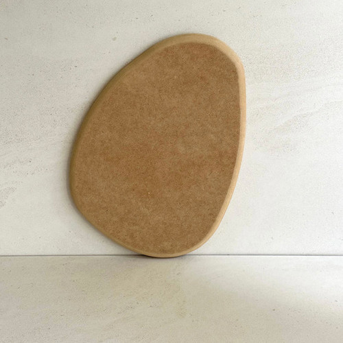 Fin Large River Rock Rounded Triangular Oval Pottery Form | Meet Ceramics
