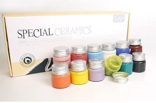 Underglaze Watercolour Primary Painting Set (of 12) | Meet Ceramics