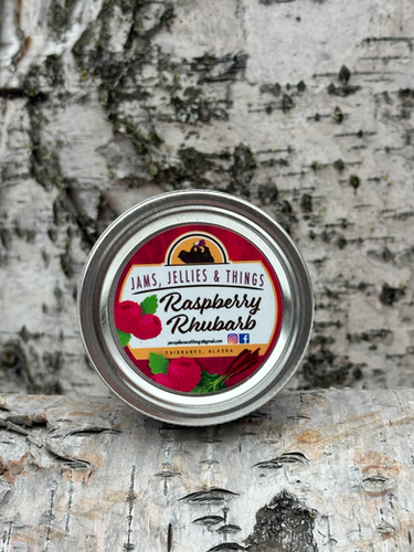 4oz Raspberry Rhubarb Jam | Jam Jellies & Things