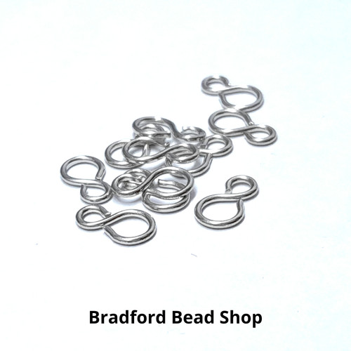 Metal Connector - (Figure of 8) - 11mm x 6mm - Platinum Plated ...