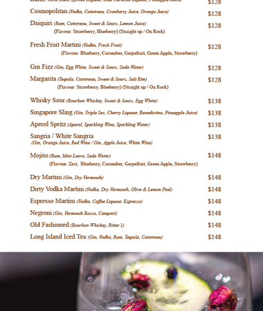 Restaurant Menu | Meta Stages