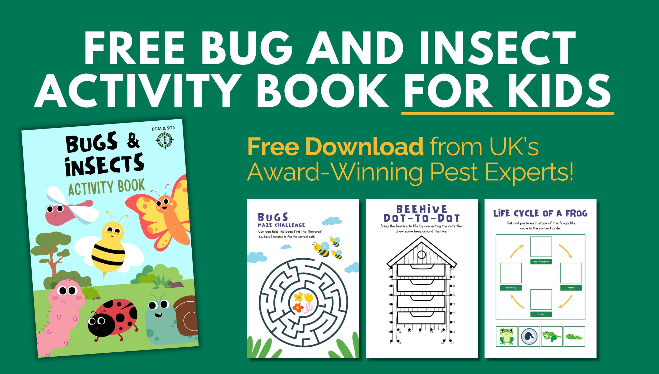 Free Bug and Insect Activity Book for Kids — Created by Award-Winning ...