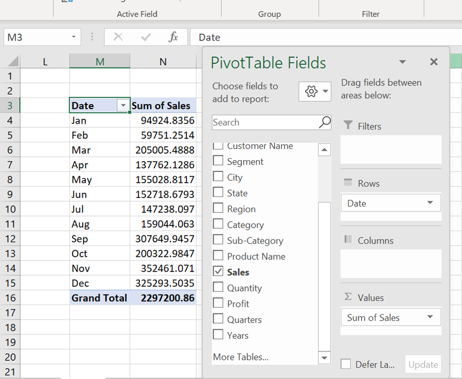 Summarizing the data using Pivot tables in Excel - basics Summarizing the data using Pivot tables in Excel - basics