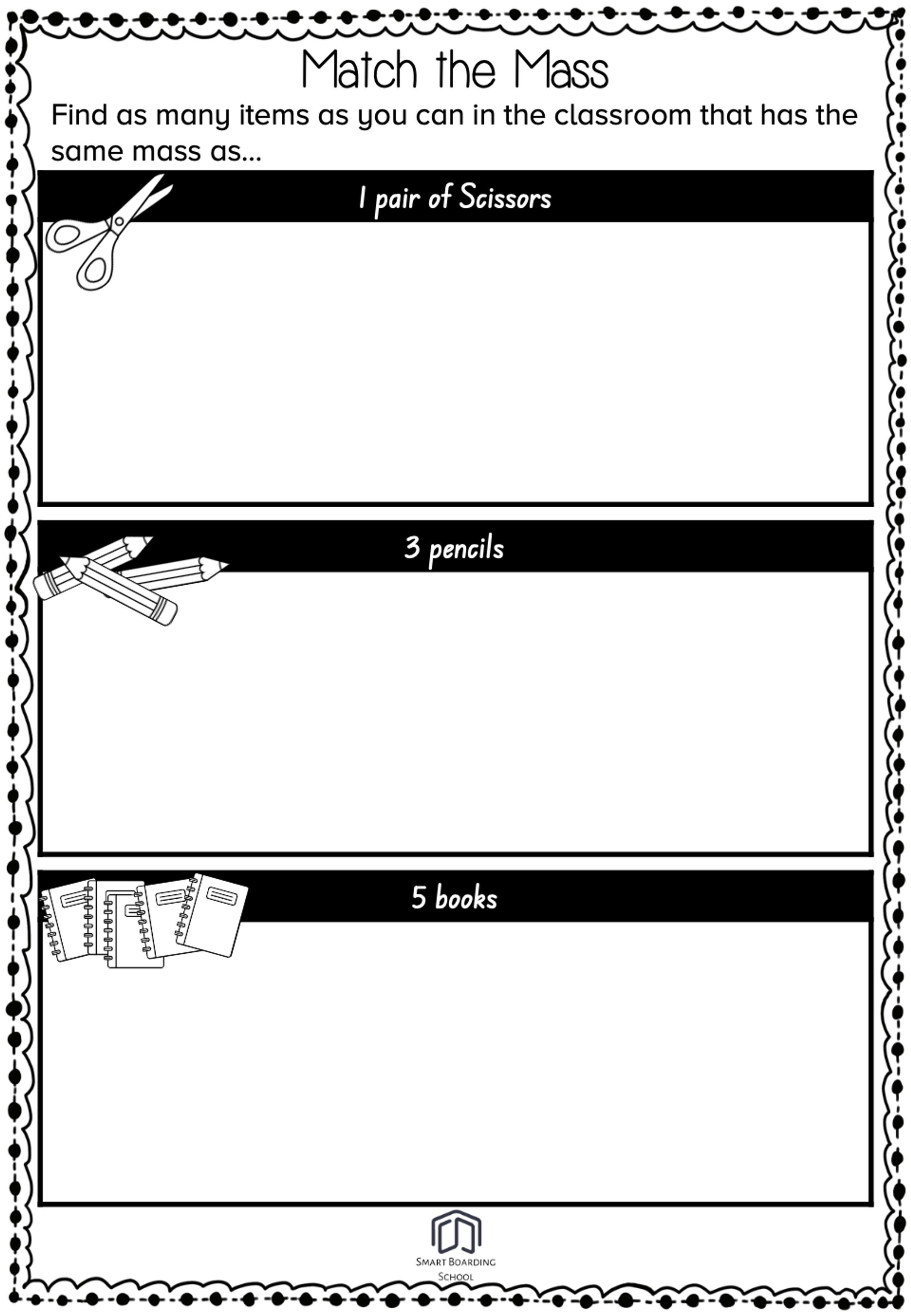 Measuring Mass Worksheet