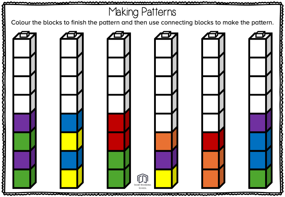 Pattern Worksheets for Kindergarten
