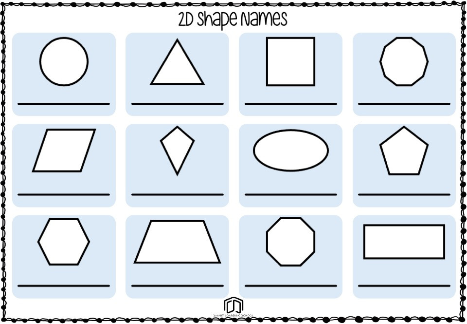 basic 2d shapes names