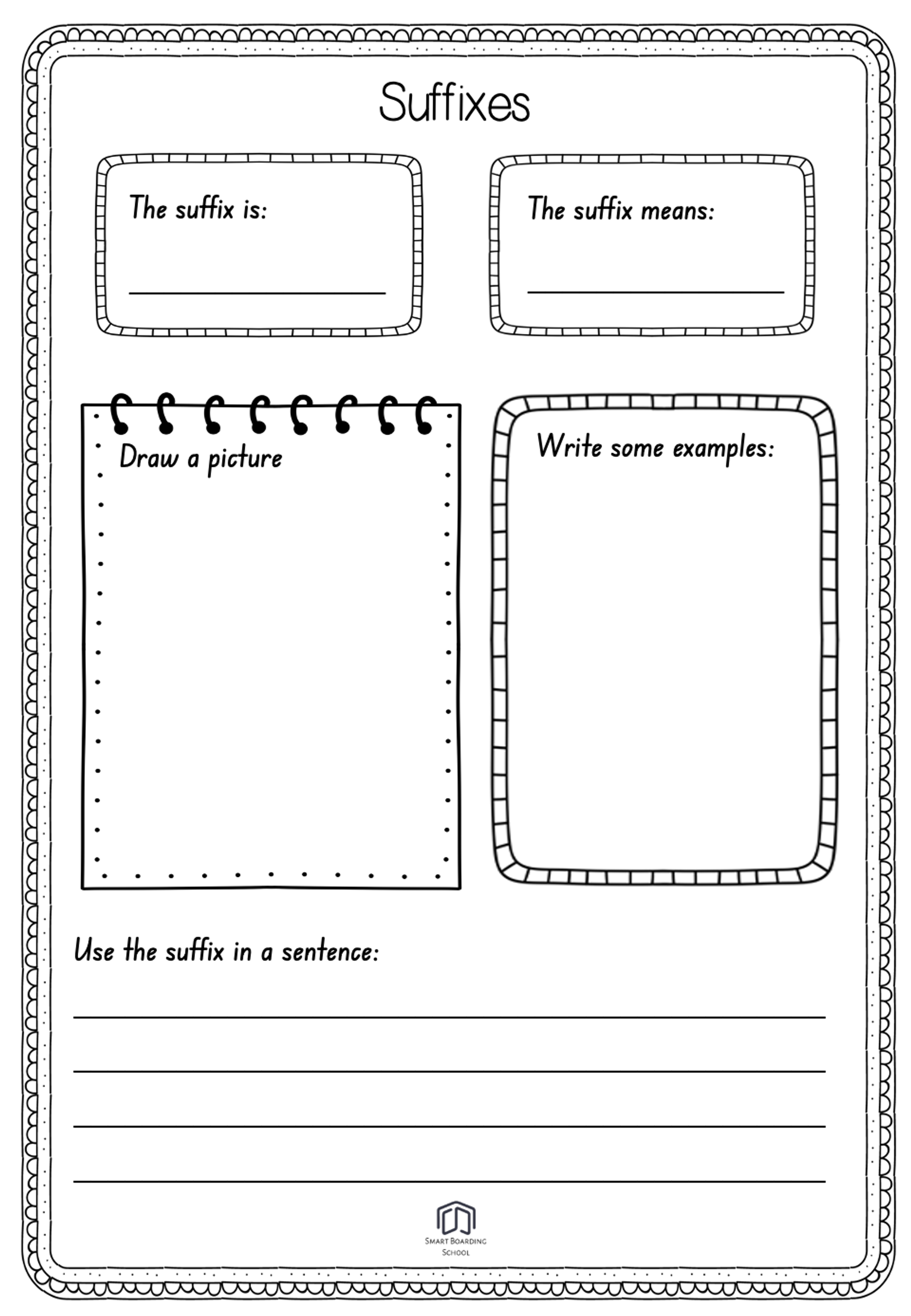 Prefix and Suffix Worksheet