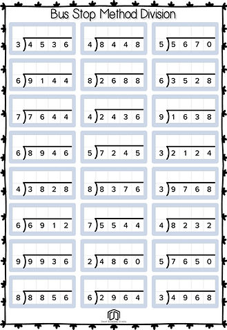 Bus Stop Method Division