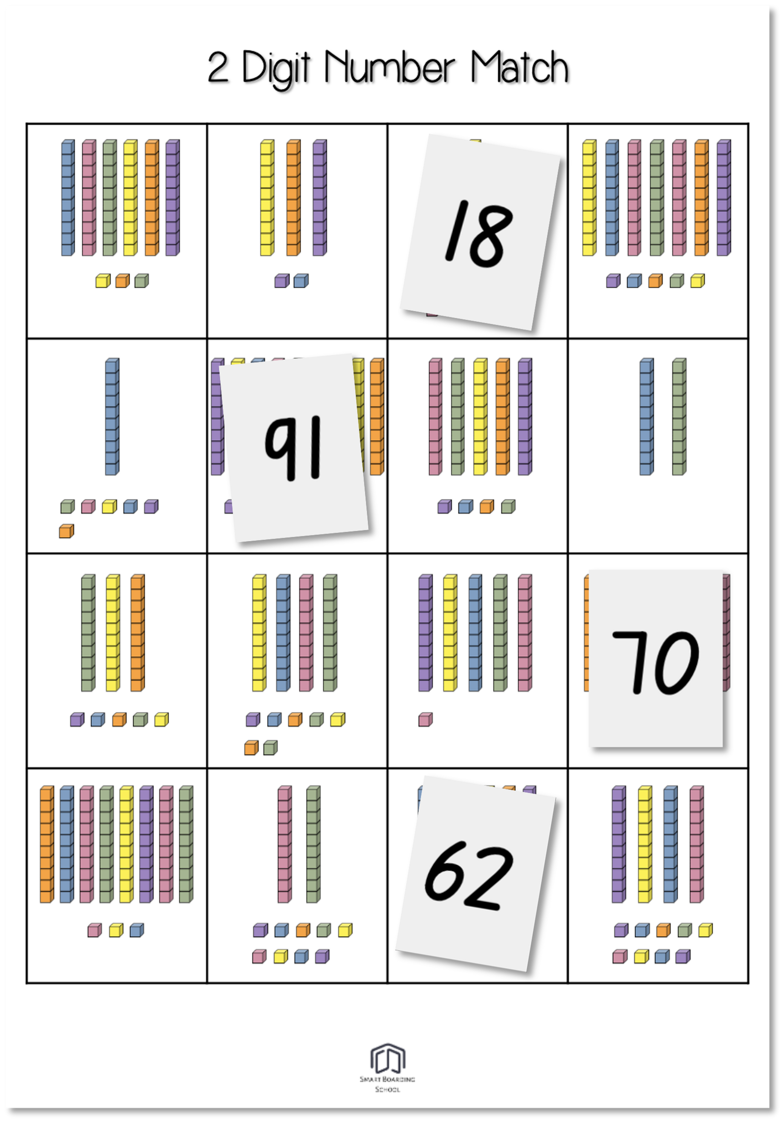 Free 2 Digit Number Printable Activity