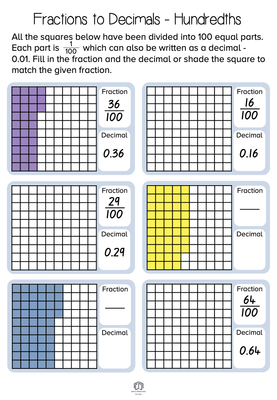 Fractions Worksheets