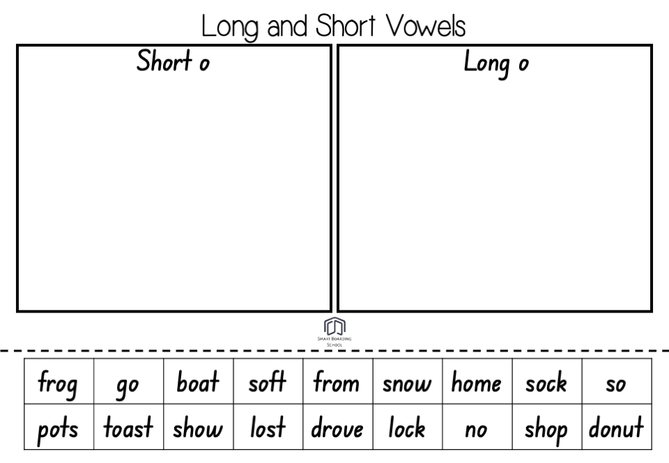 Long o Worksheets