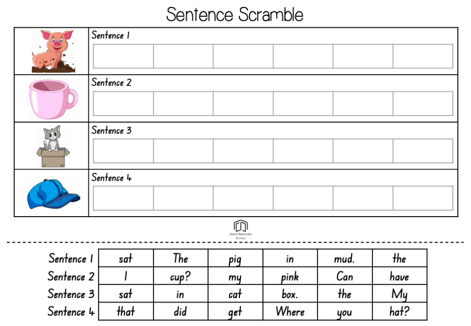 Unscramble the Decodable Sentences