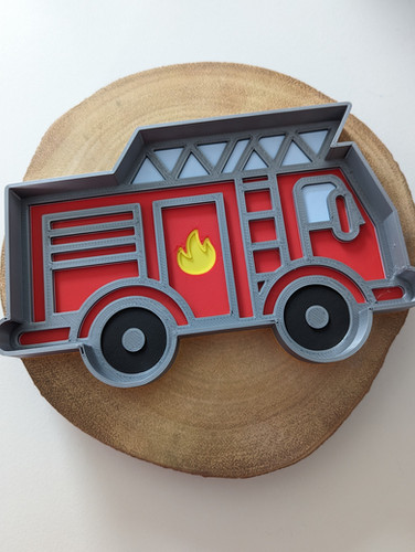 Fire Truck Sensory Tray | Cairdy Makes