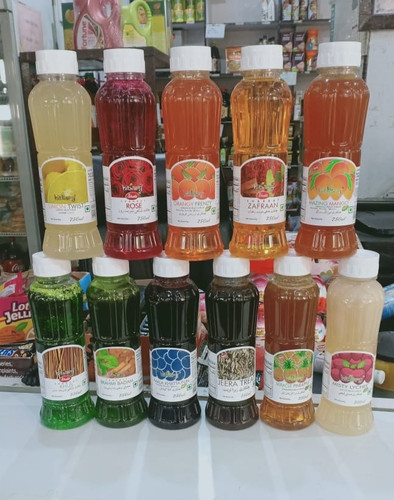 hitkari squash all flavors 750ml lychee , jeera and zafran etc ...