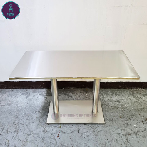 Restaurant Dining Table Stainless 120x60cm | Beginning of Things