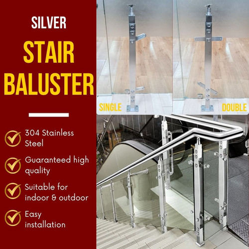 Stainless Steel 304 Stair Baluster Glass Post Column | Beginning of Things