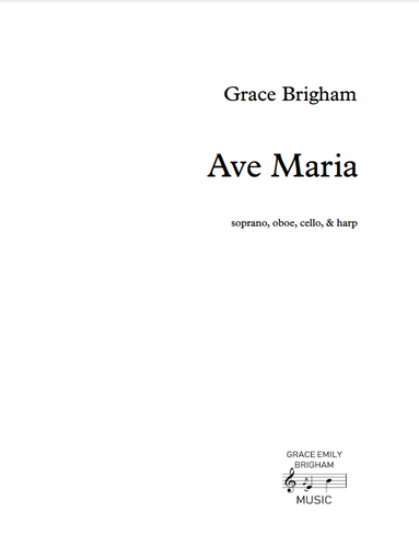 Ave Maria (oboe, cello, harp version) | Grace Brigham Music