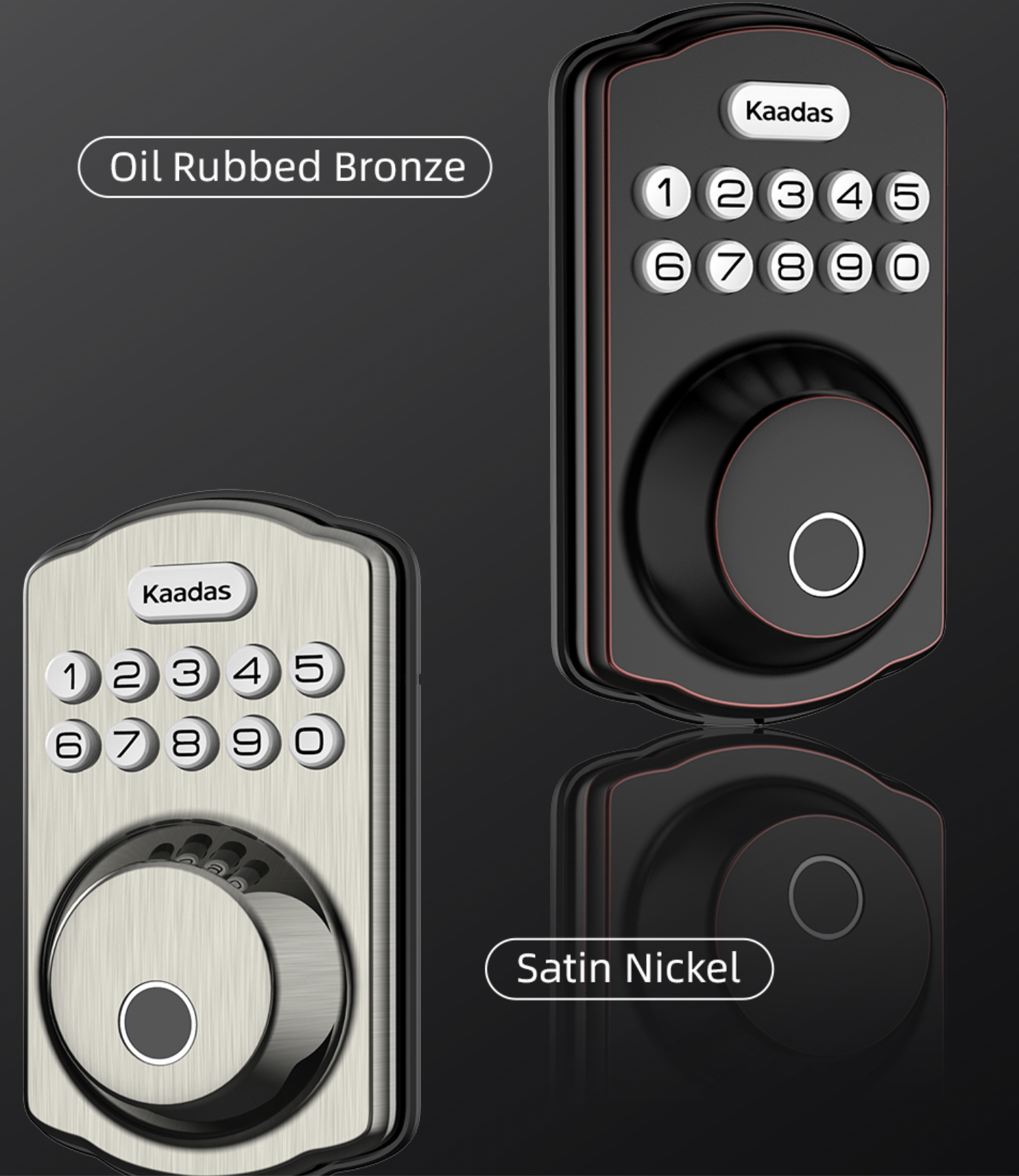 KAADAS KS02 SATIN NICKEL DEADBOLT SMART LOCK | Dober Smart Lock