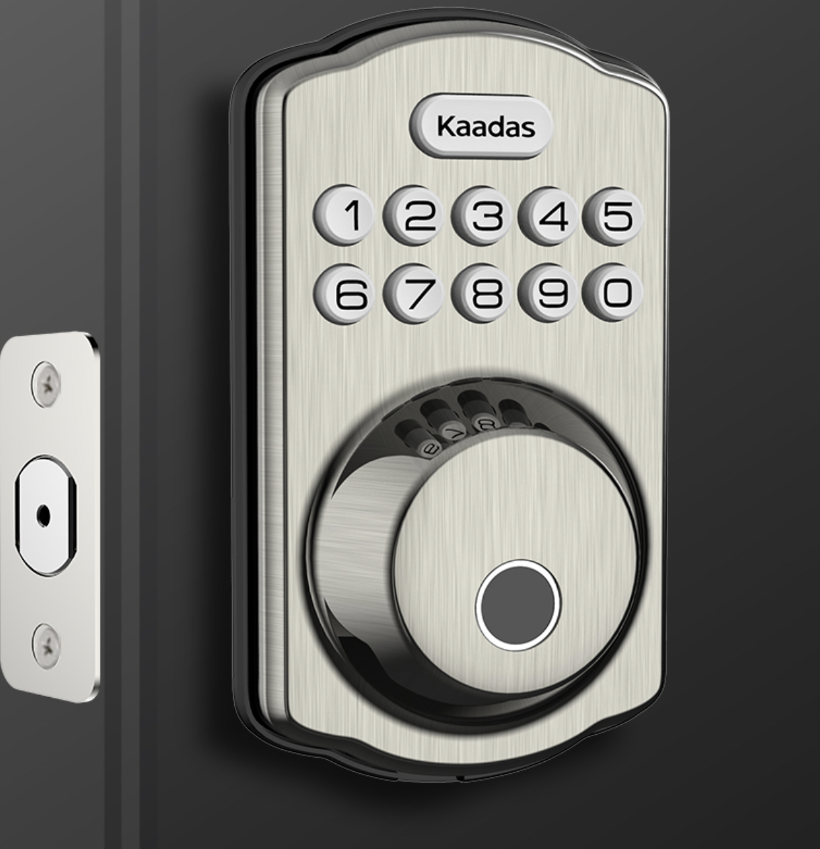 KAADAS KS02 SATIN NICKEL DEADBOLT SMART LOCK | Dober Smart Lock