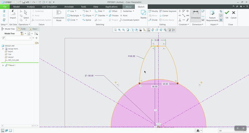 Creo - Helical gear | Dimensional Metrology Services