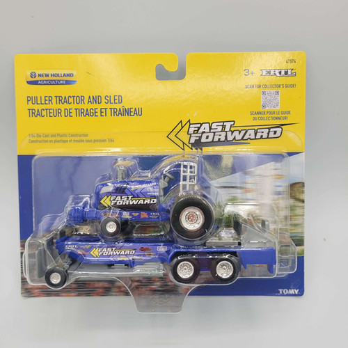 1/64 NH fast forward tractor and sled | B & B Farm Toys