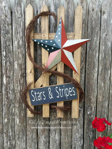 Stars & Stripes Fence | Kelly's Unique Primitives