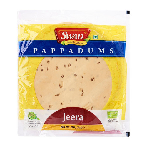 SWAD Jeera (cumin) papad 印度脆餅 (孜然) 200 gm/pack | 馬友友印度食品和香料店 MIKstore