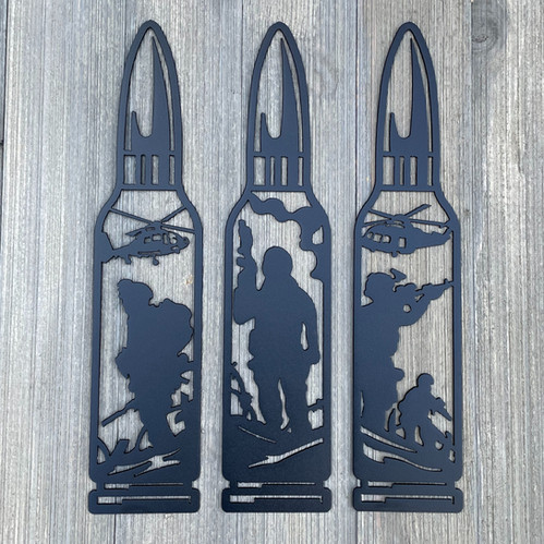 Warriors' Legacy: Metal Sign with Bullet Scenes - Tribute To Those Who ...