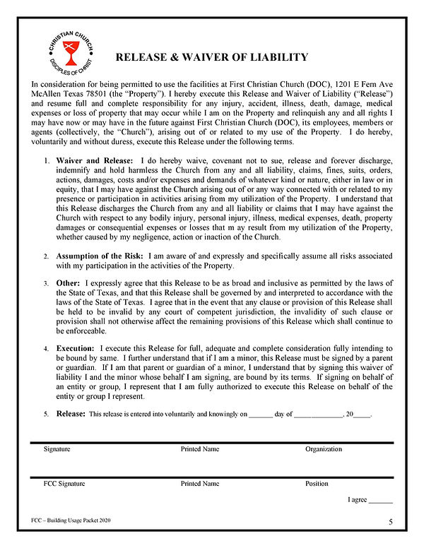 Church Usage Packet | firstchristian