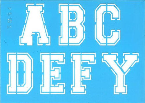 Stencil Varsity Letters | art-stop