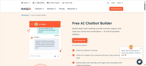 Creador de chatbots de HubSpot | Aiorb